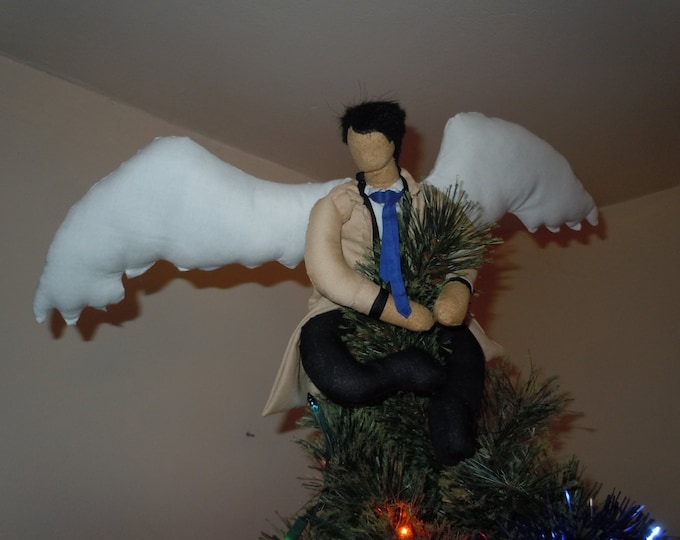 Castiel Supernatural Christmas Tree Topper White Wings - Etsy