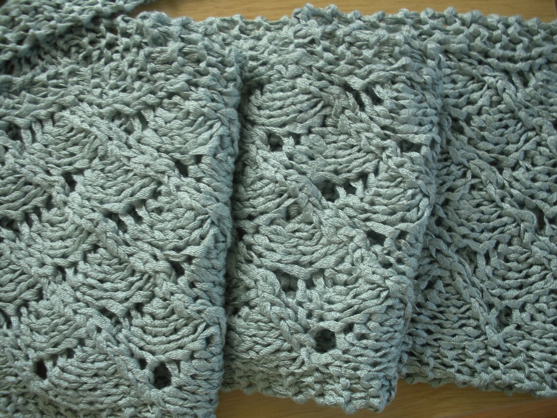 Milan Scarf Lace Knit Pattern - Etsy