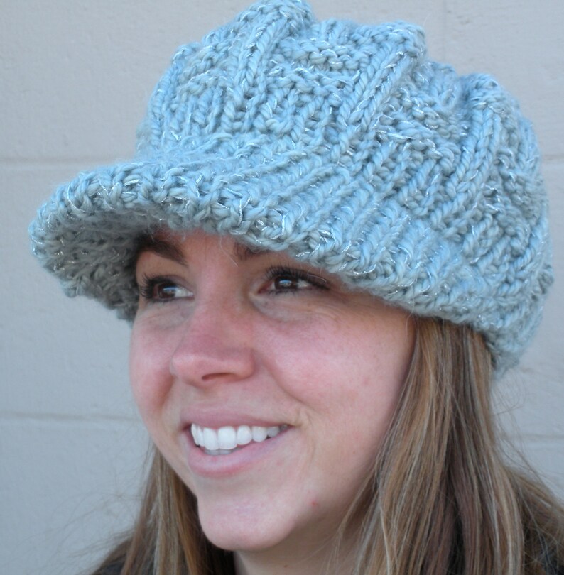 Lolo's British Newsboy Cap Knit Hat Pattern PDF - Etsy