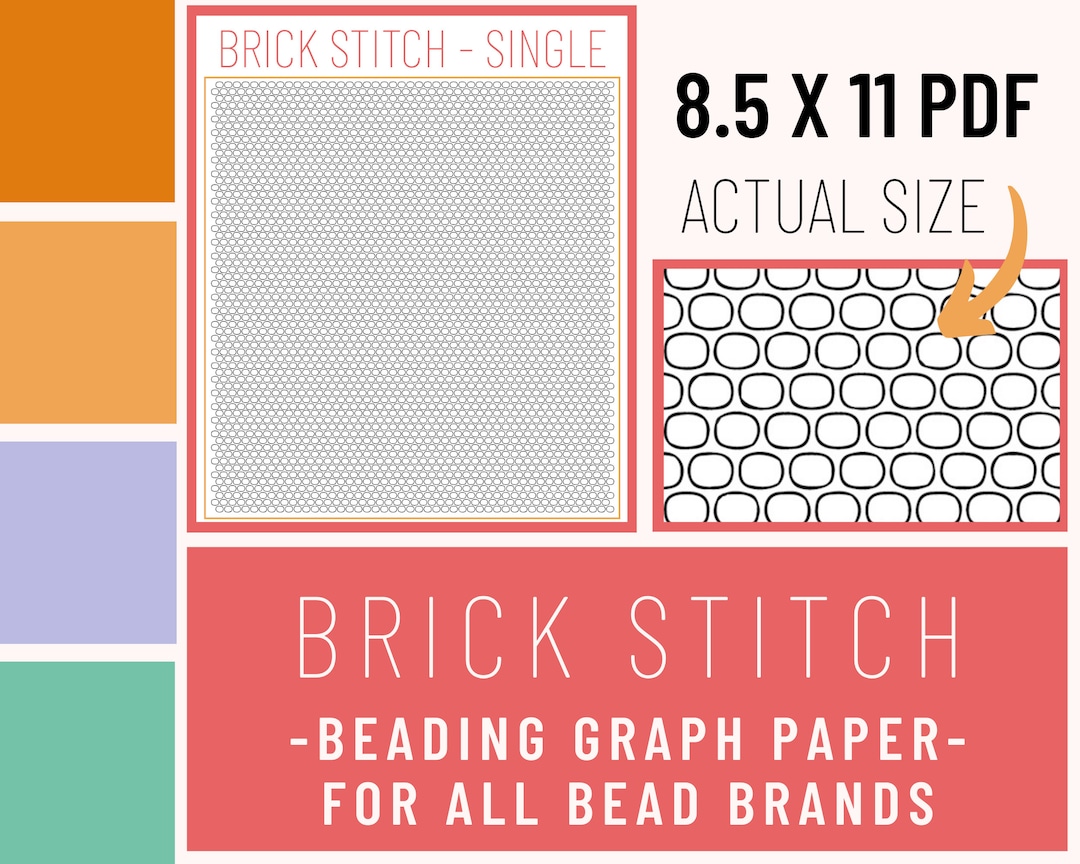 Brick Stitch Beading Graph Paper Beading Pattern Beading - Etsy