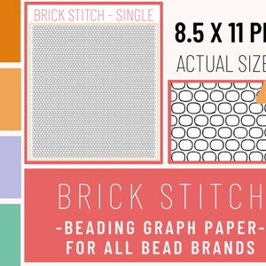 Brick Stitch Beading Graph Paper Beading Pattern Beading - Etsy
