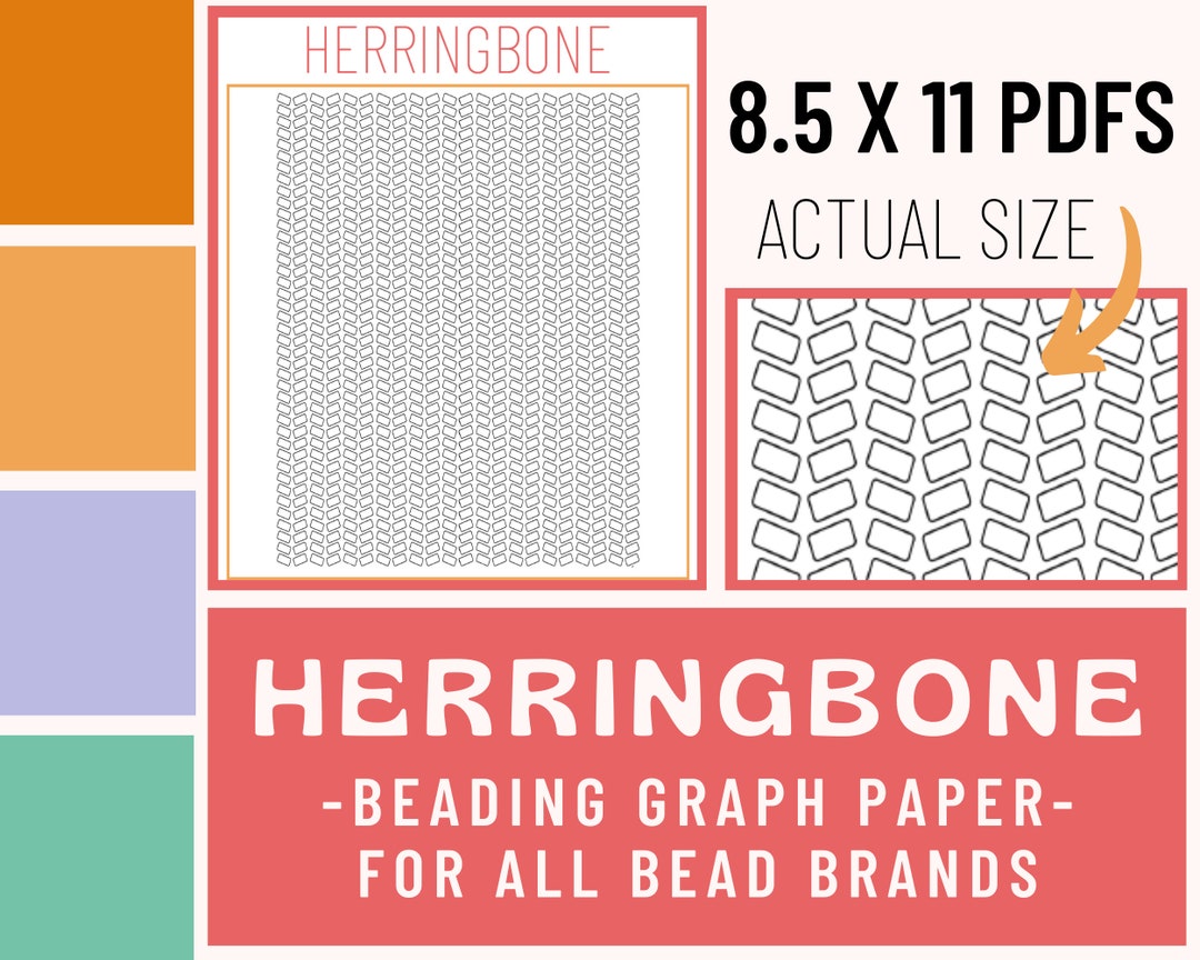 Herringbone Stitch Beading Graph Paper Beading Pattern - Etsy