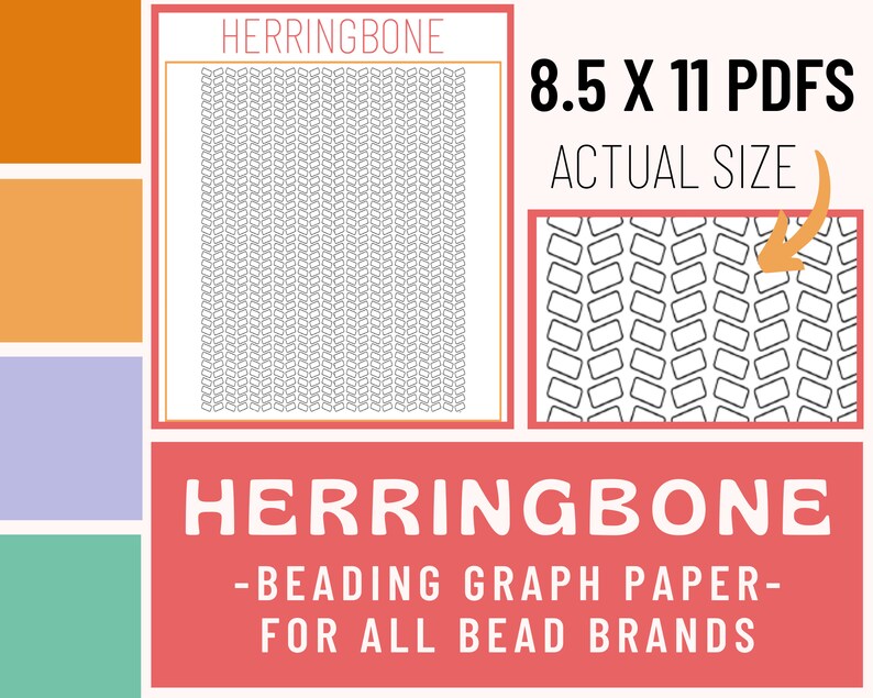Herringbone Stitch Beading Graph Paper Beading Pattern - Etsy