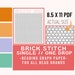 Brick Stitch Beading Graph Paper, Beading Pattern, Beading, Graphing ...