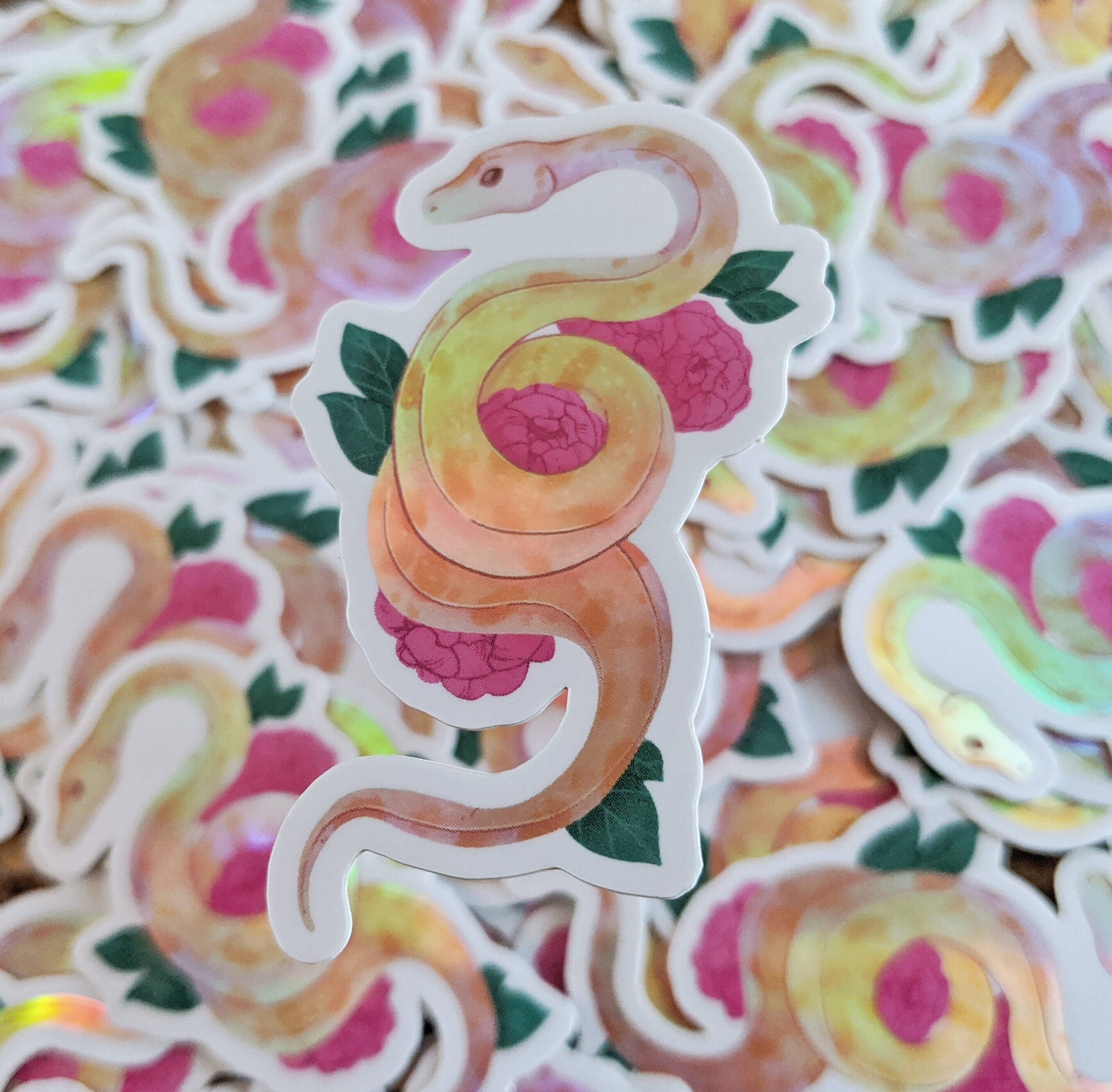 Holographic Snake Sticker Waterbottle Sticker Hydro flask | Etsy