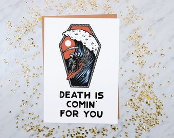 Grim Reaper Birthday Card | Etsy