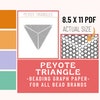 Peyote Triangle Beading Graph Paper, Beading Pattern, Tutorial ...