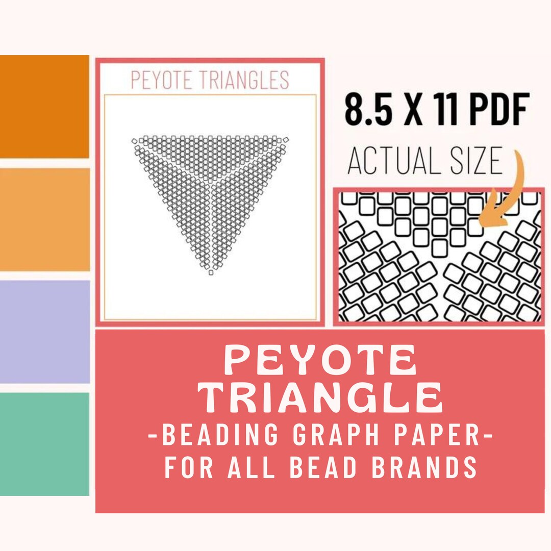 Peyote Triangle Beading Graph Paper, Beading Pattern, Tutorial ...