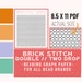 2 Drop // Double Brick Stitch Beading Graph Paper, Beading Pattern ...