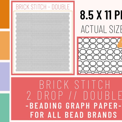 Brick Stitch Beading Graph Paper Beading Pattern Beading - Etsy