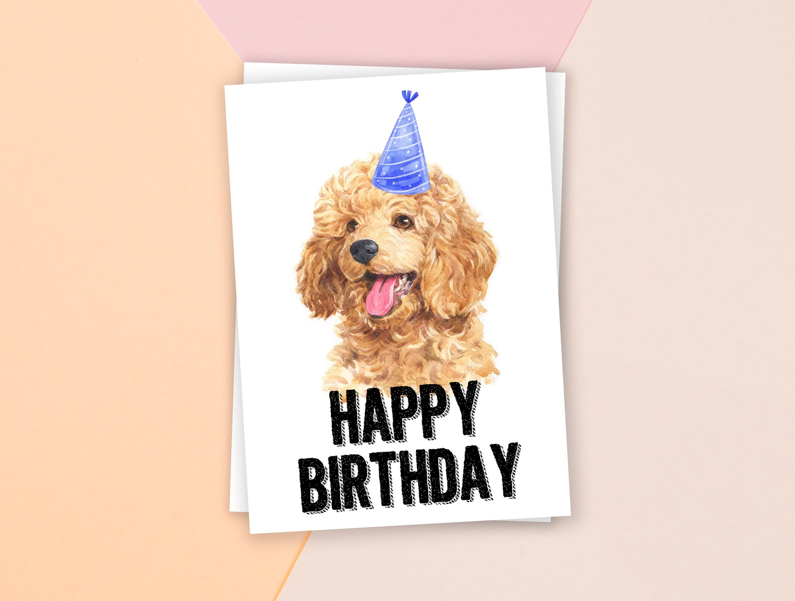 PRINTABLE Toy Poodle Birthday Card Happy Birthday Card Dog - Etsy Canada
