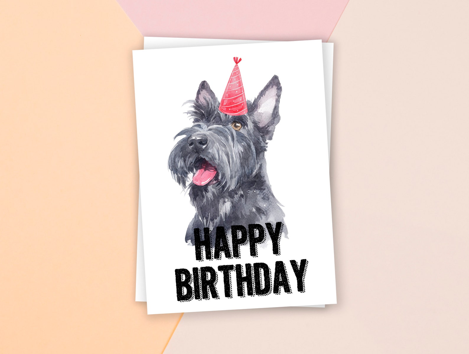 PRINTABLE Scottie Terrier, Birthday Card, Happy Birthday Card, Dog ...
