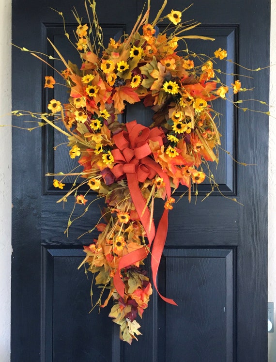 Wreaths Fall Wreaths for Front Door Wreaths Door Decor - Etsy