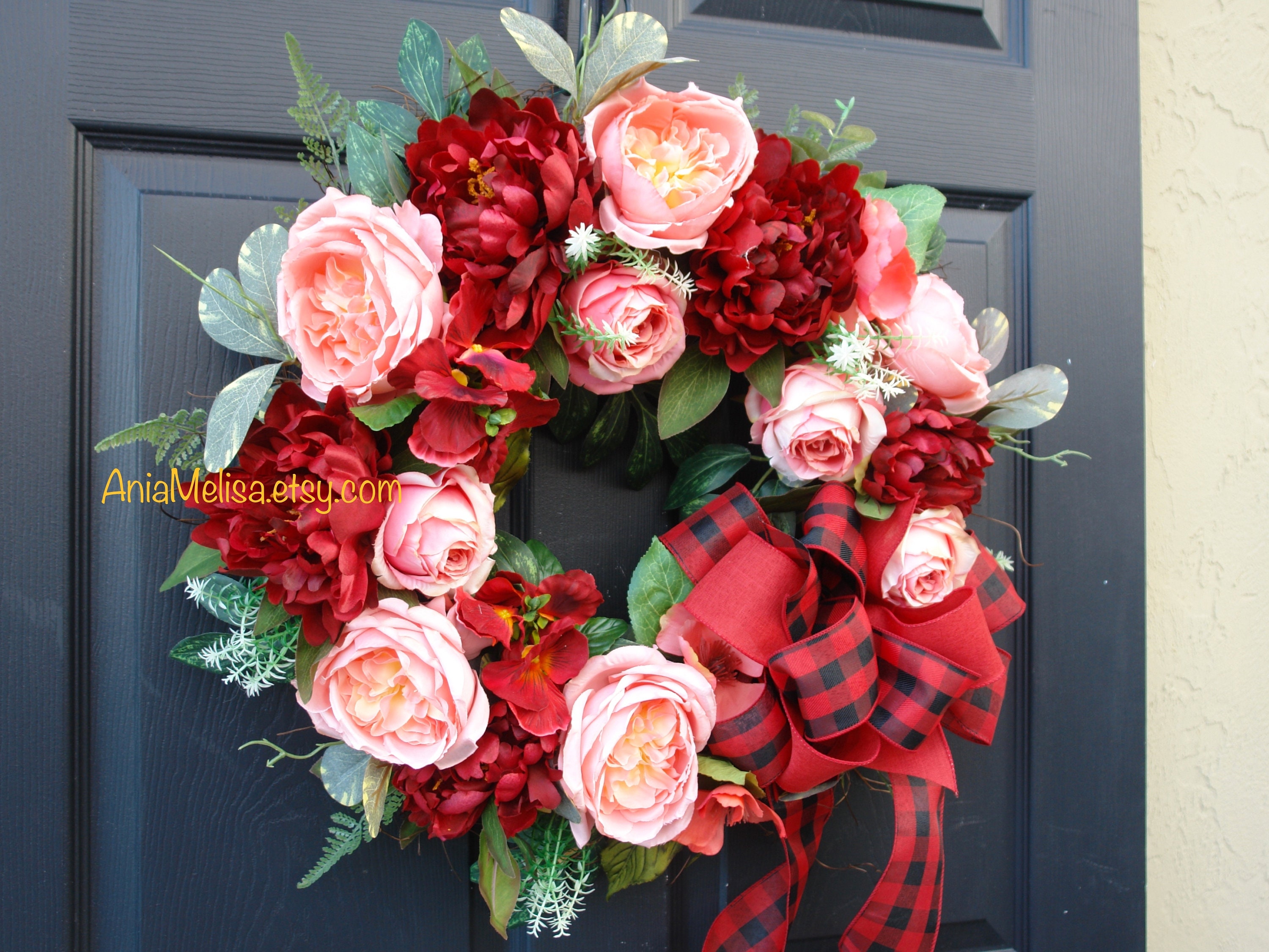 Valentine Wreath Spring Wreaths Spring Wreath | Etsy