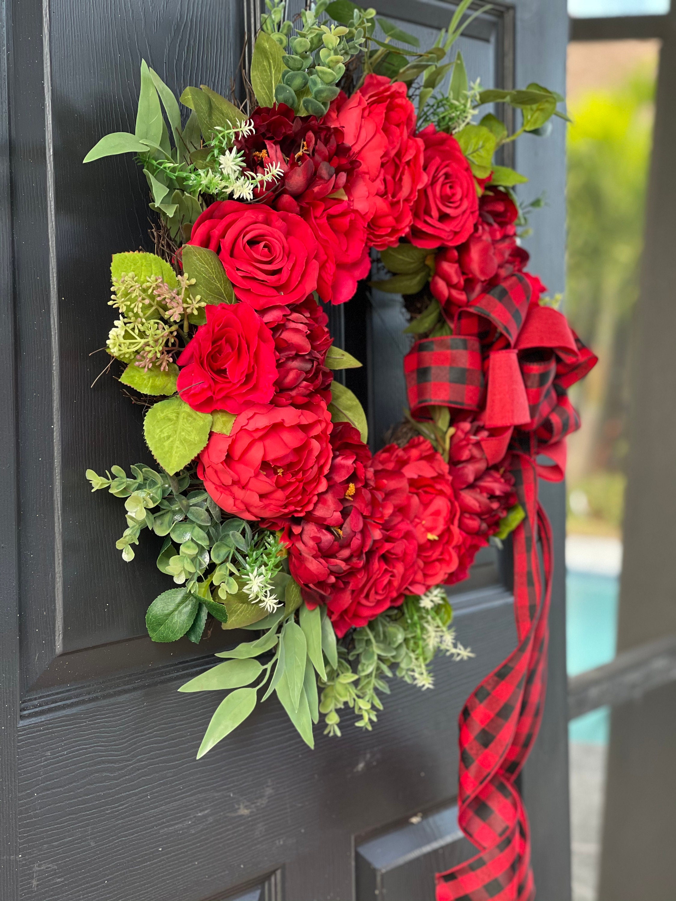 Valentine Wreath Spring Wreaths Spring Wreath | Etsy