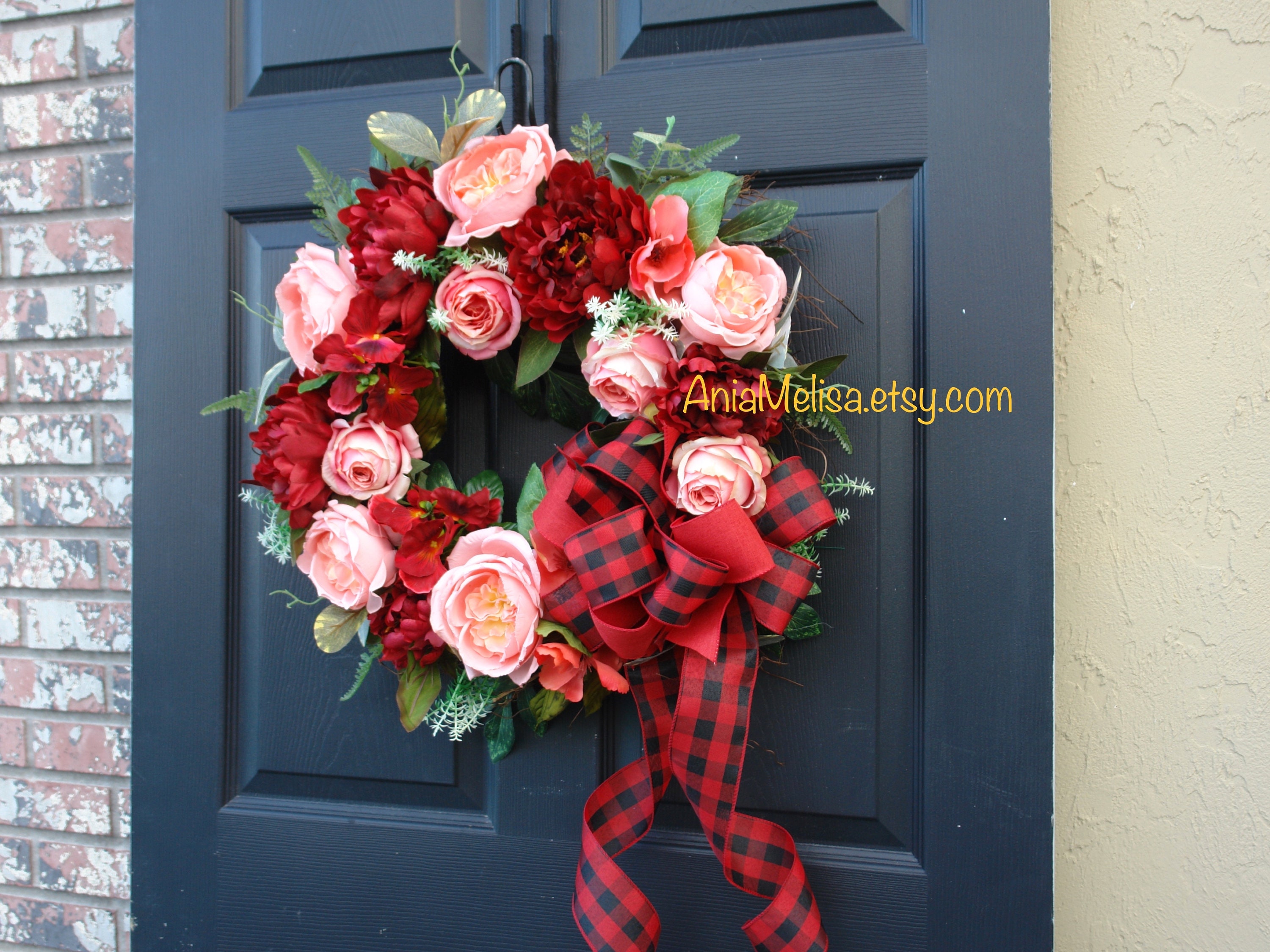 Valentine Wreath Spring Wreaths Spring Wreath | Etsy