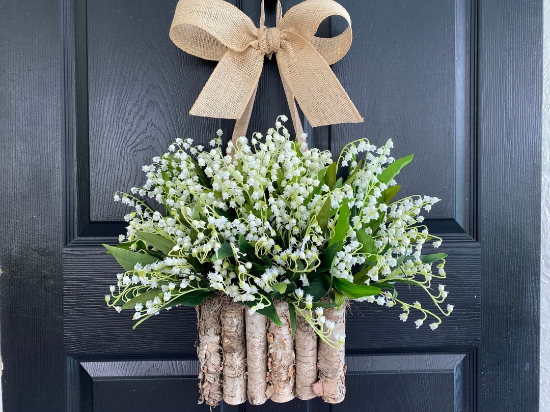Spring Wreath Lily of the Valley Wreath Front Door Decor Wedding Wreath ...