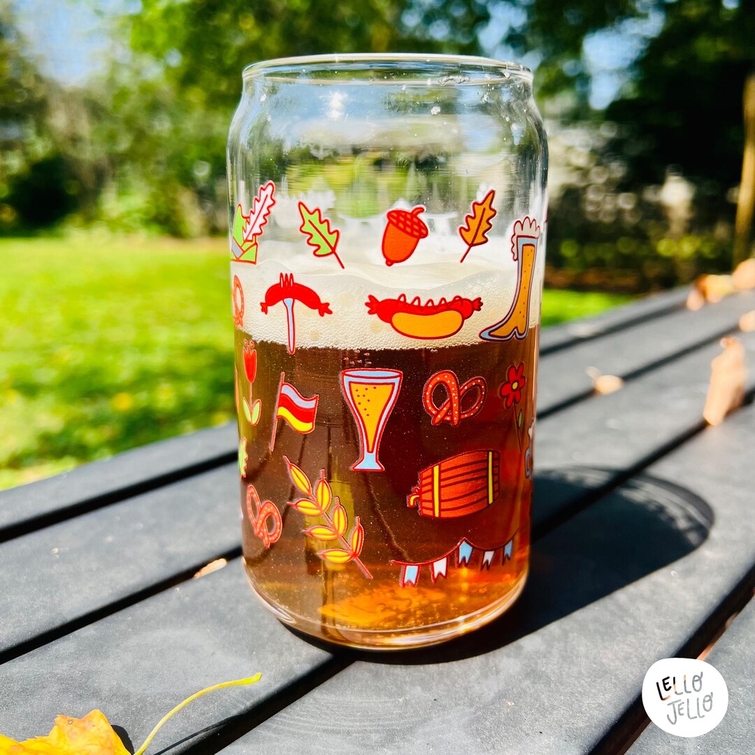 Oktoberfest Beer Can-shaped Glass - Beer Fest Glass - Etsy