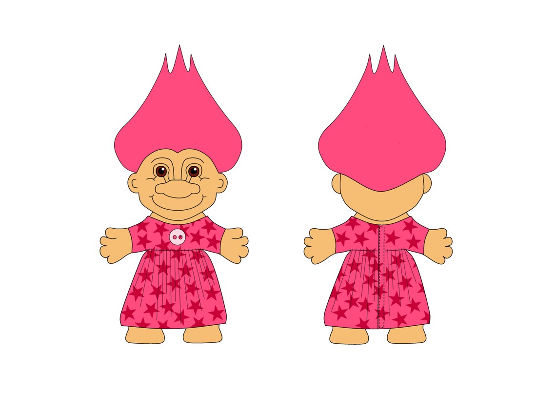 Sewing Pattern 6" Russ Troll Doll Dress - Etsy