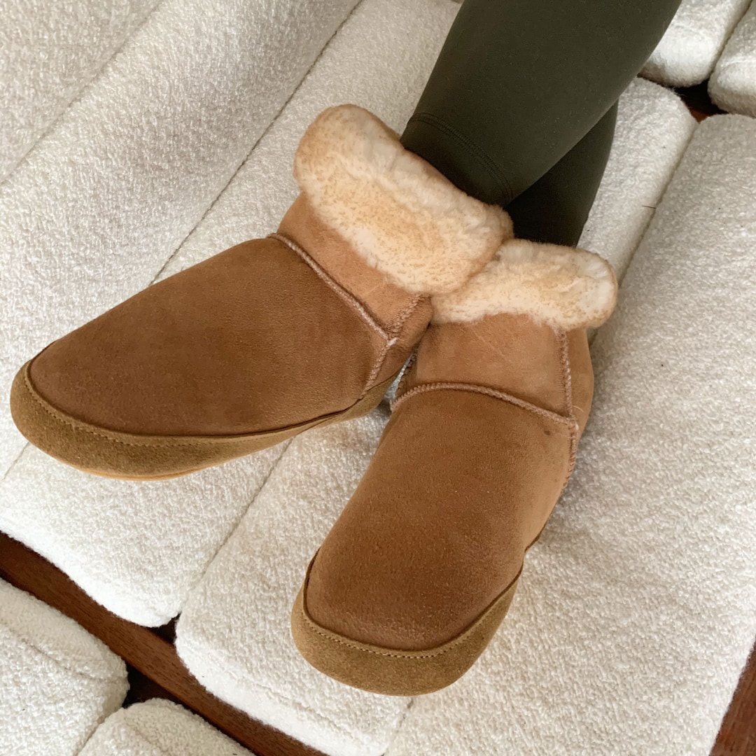 Women's Slippers, Earthing, Handmade Slippers, Sheepskin Slippers, 100% ...