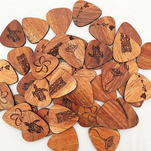 Exotic Hawaiian Koa Wood Guitar Pick - Etsy