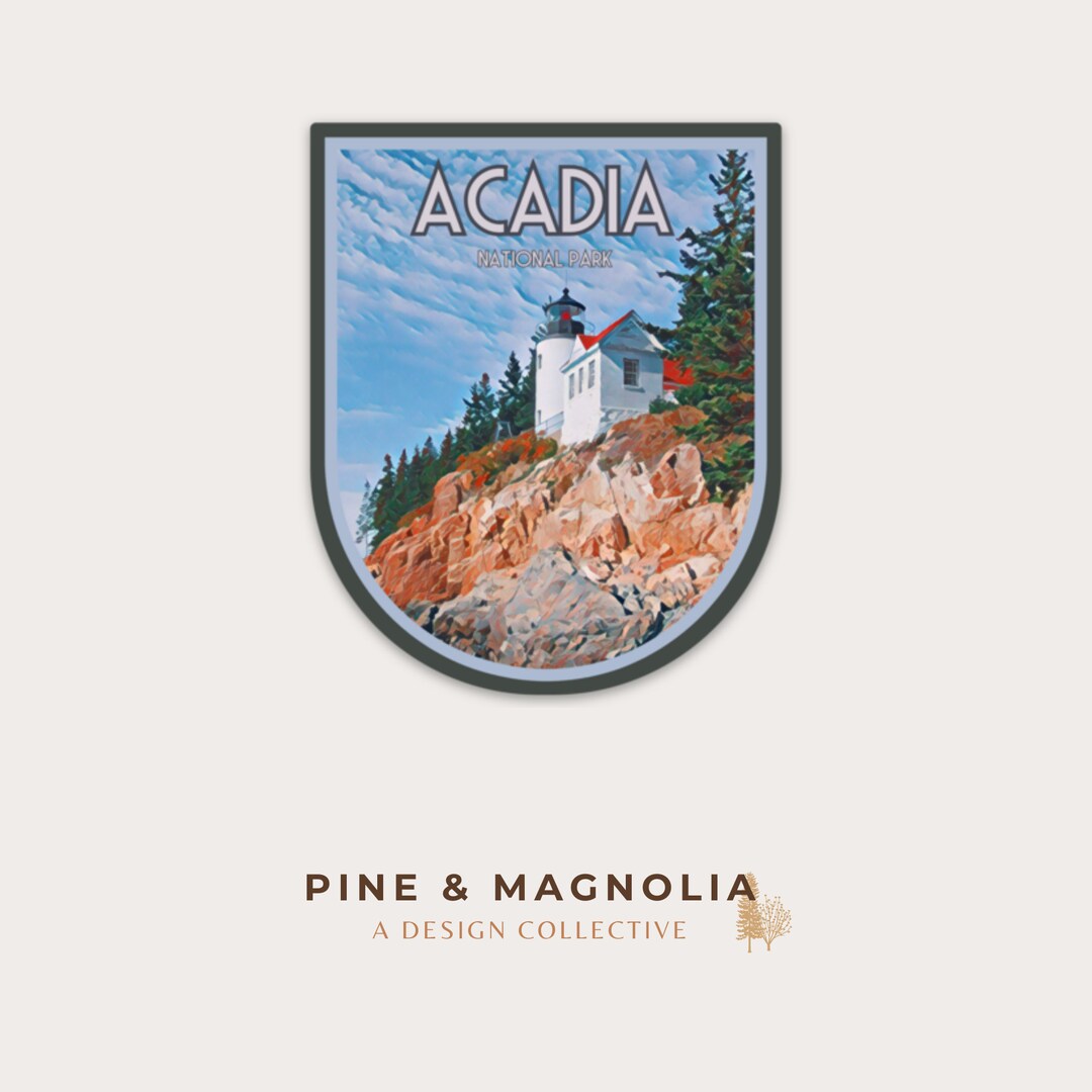 Acadia National Park Sticker | 2.47 X 3 Die-cut Vinyl Sticker | Bass ...