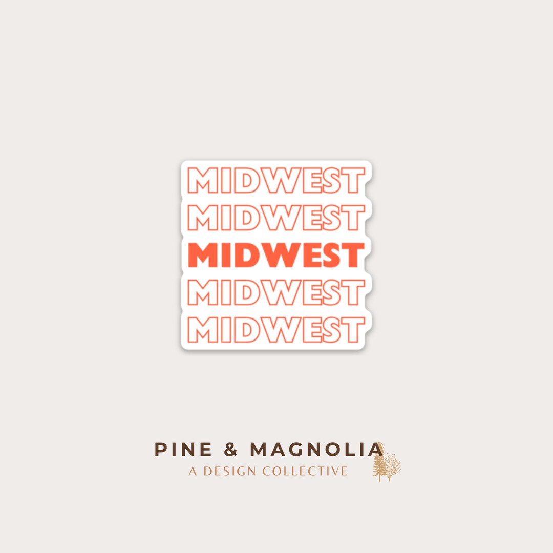 Midwest Pride Sticker: Thank You Font, Weatherproof Vinyl (2x2) - Etsy