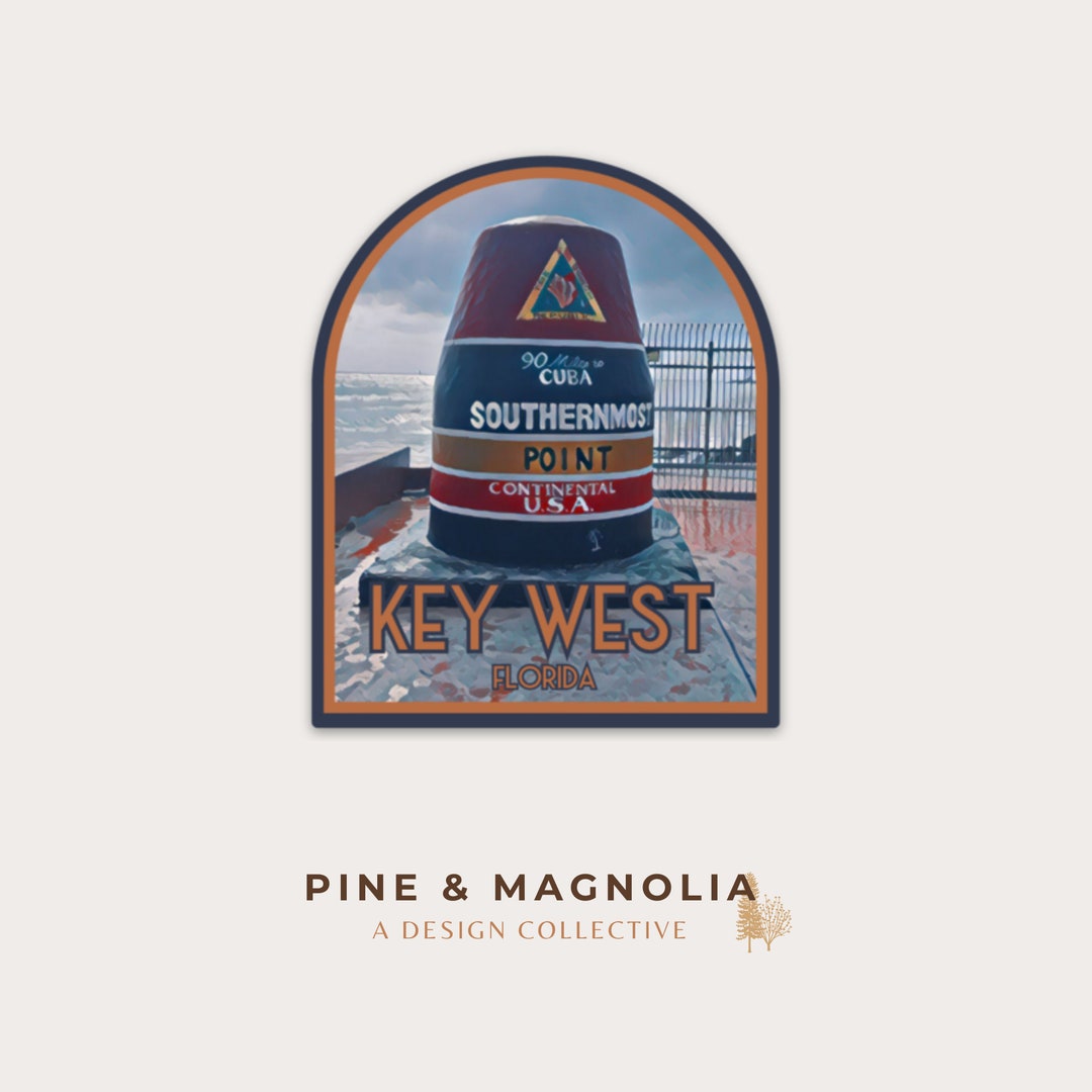 Key West Southernmost Point Sticker | 2.45 X 3 Die-cut Vinyl Sticker ...