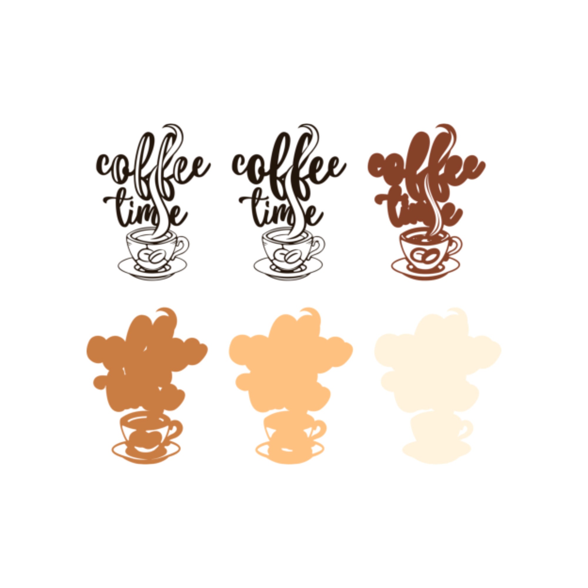 Coffee Time 3D Zentangle Svg Files, Coffe Cup Layered Panel for CNC ...