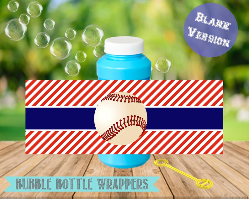 Baseball Bubble Bottle Labels Baseball Birthday Baseball - Etsy