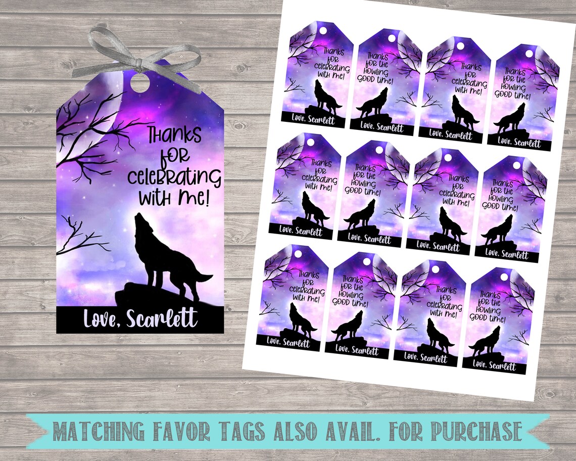 Wolf Birthday Party Invitation-wolf Howling Invitation Wolf | Etsy