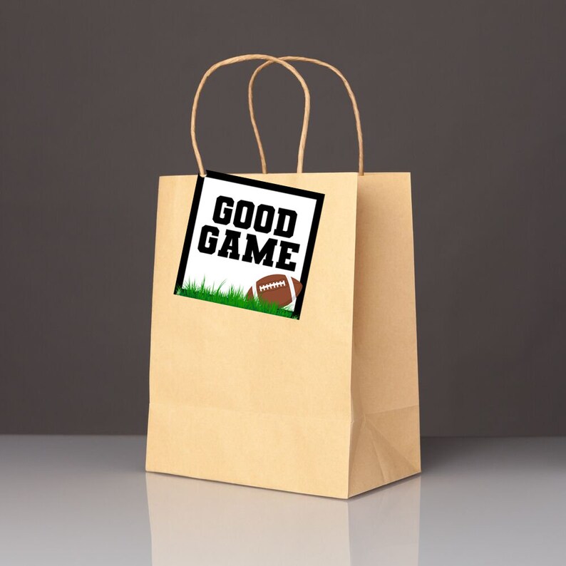Football Game Goodie Bag Tags Football Snack Bag Tags - Etsy
