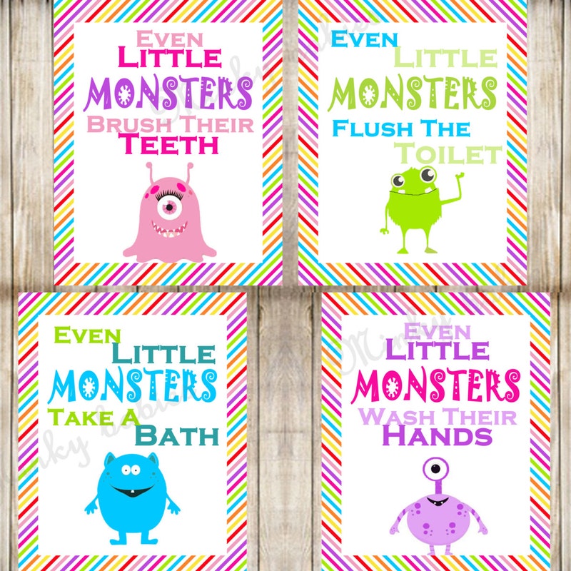 Monster Bathroom - Etsy