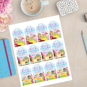 Candyland Favor Tags Candyland Thank You Tags Candyland Birthday Party ...