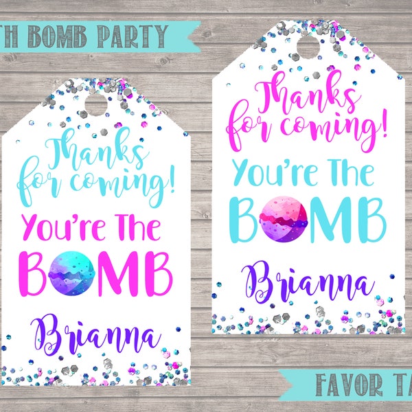 Bath Bomb Tag - Etsy
