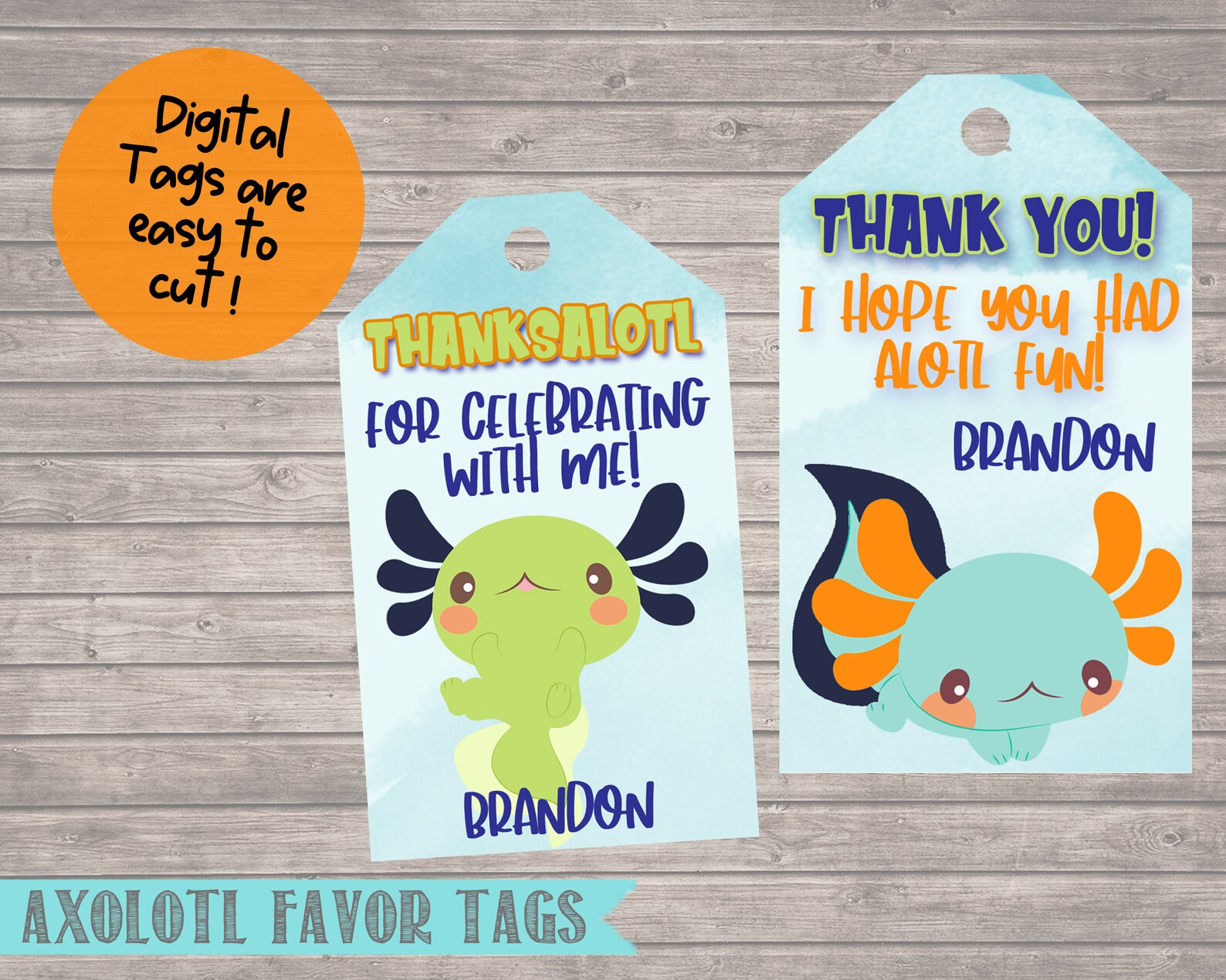 Axolotl Favor Tags Axolotl Thank You Tags Axolotl Birthday - Etsy Australia