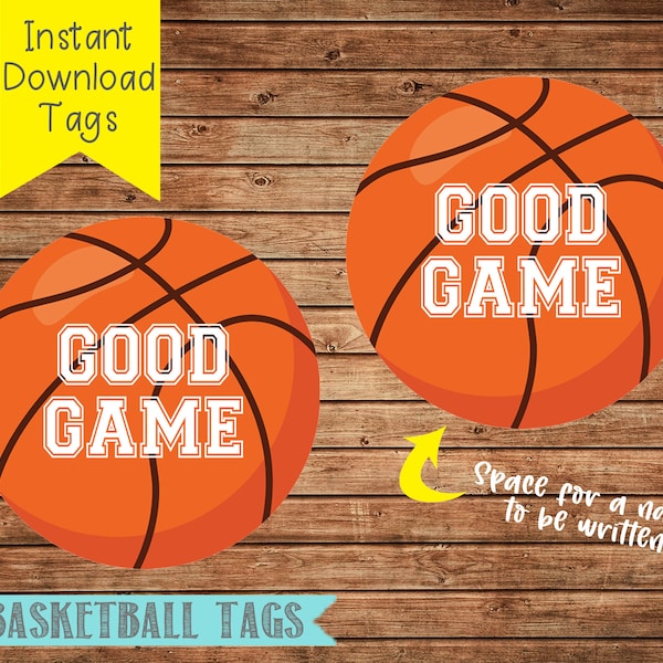 Basketball Treat Tags - Etsy