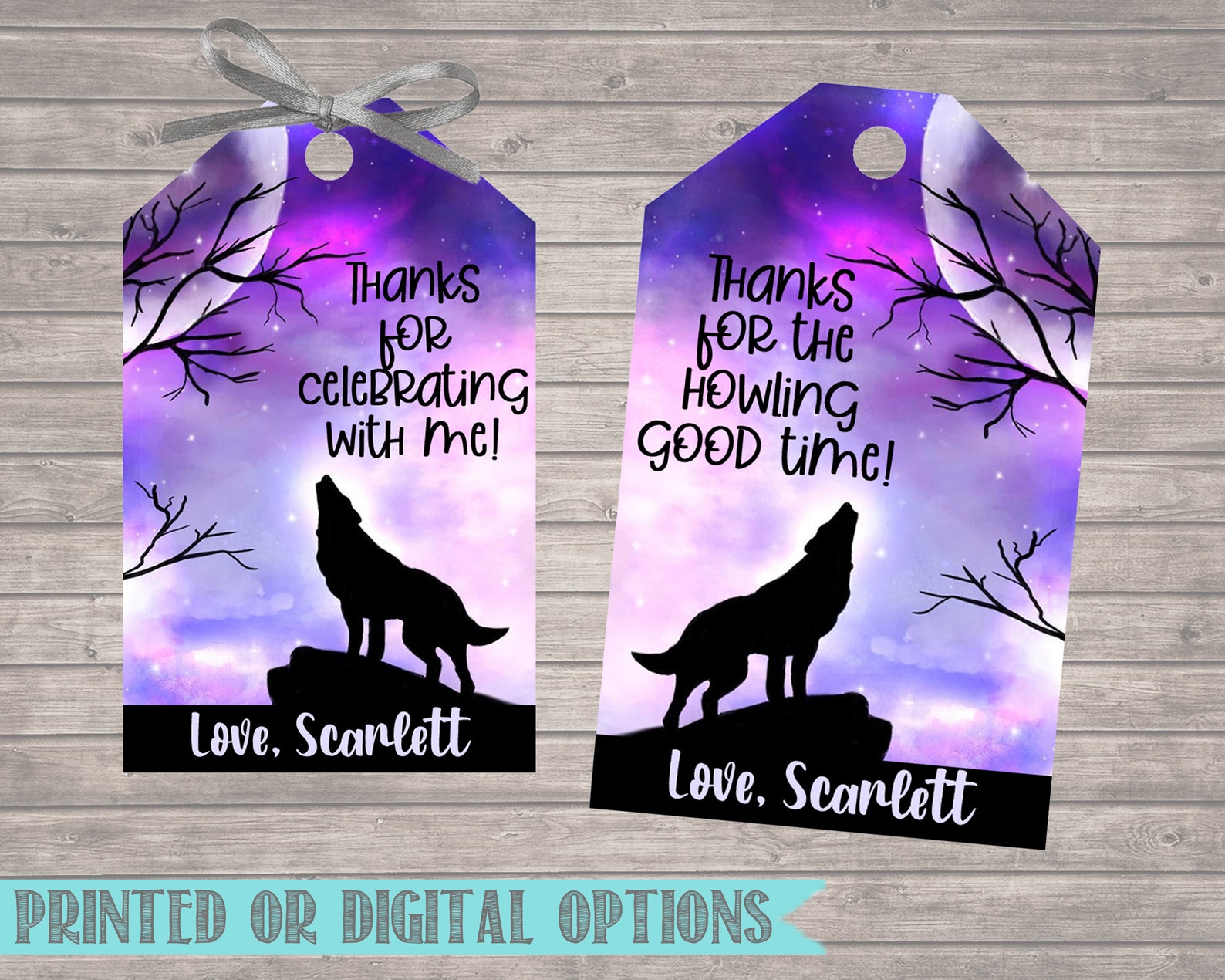 Wolf Favor Tags Wolf Thank You Tags Wolf Birthday Party-wolf - Etsy