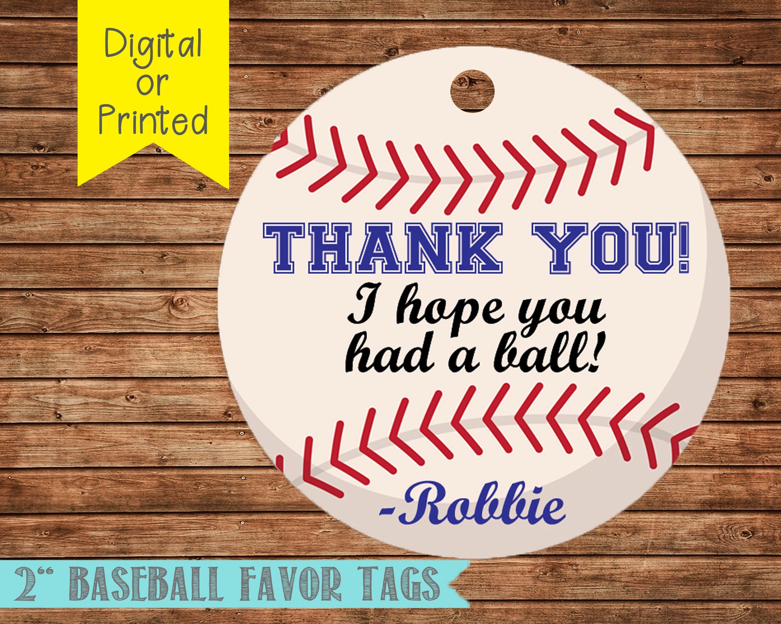 Baseball Favor Tags Baseball Thank You Tags Baseball - Etsy