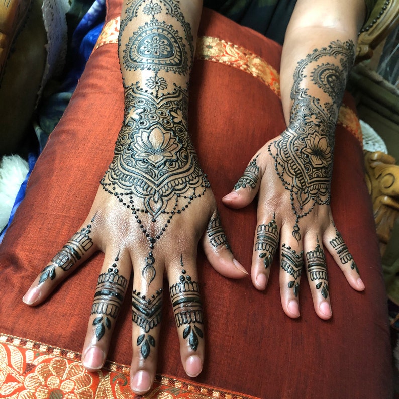 100% Natural Henna Body Art Temporary Tattoo Kit for DIY Mehndi Design ...