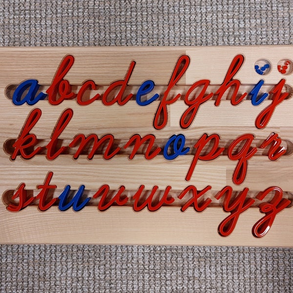 Plastic Cursive Alphabet - Etsy
