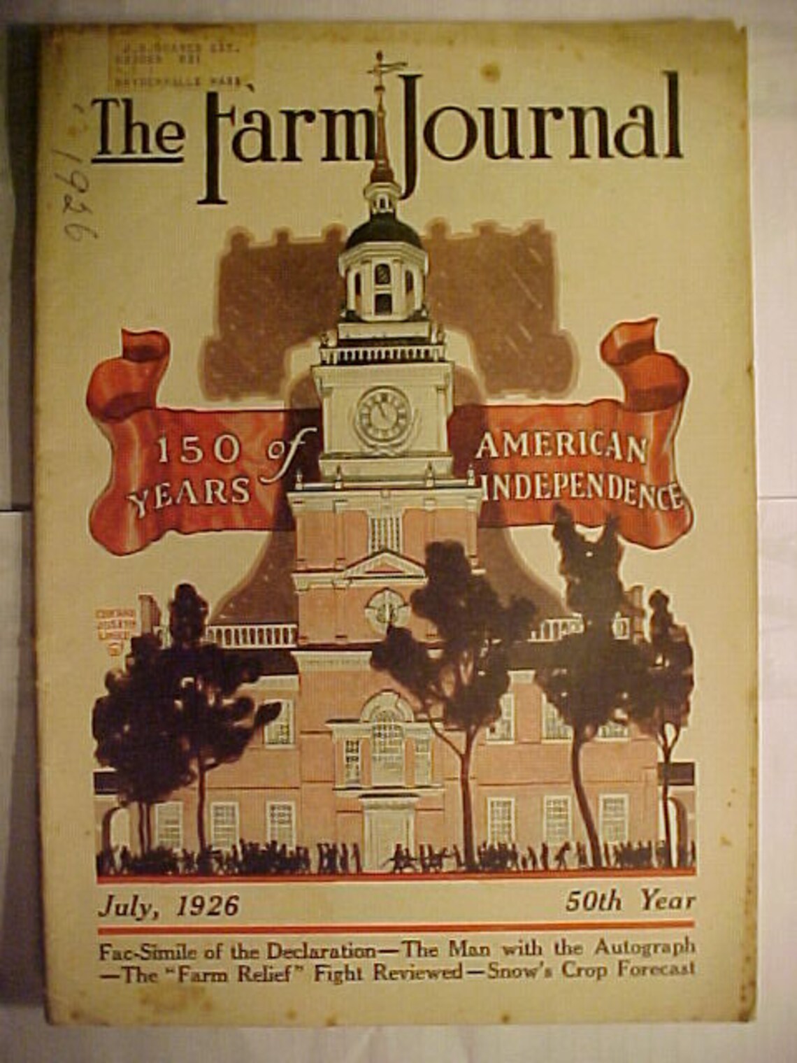 July 1926 The Farm Journal Magazine Cover Conrad Joseph Linke | Etsy