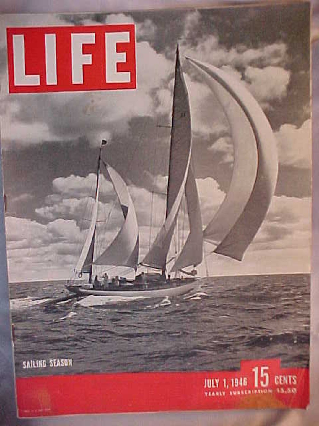 July 1, 1946 LIFE Magazine Sail Boat Mandoo II on the Cover Has 104 ...