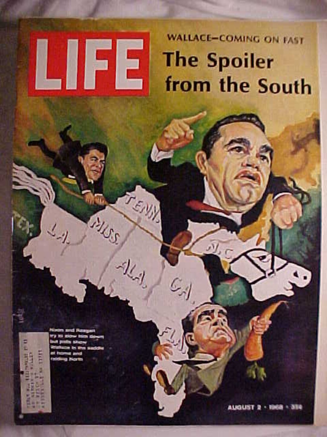 August 2, 1968 LIFE Magazine With Reagan, Nixon & Wallace on the Cover ...
