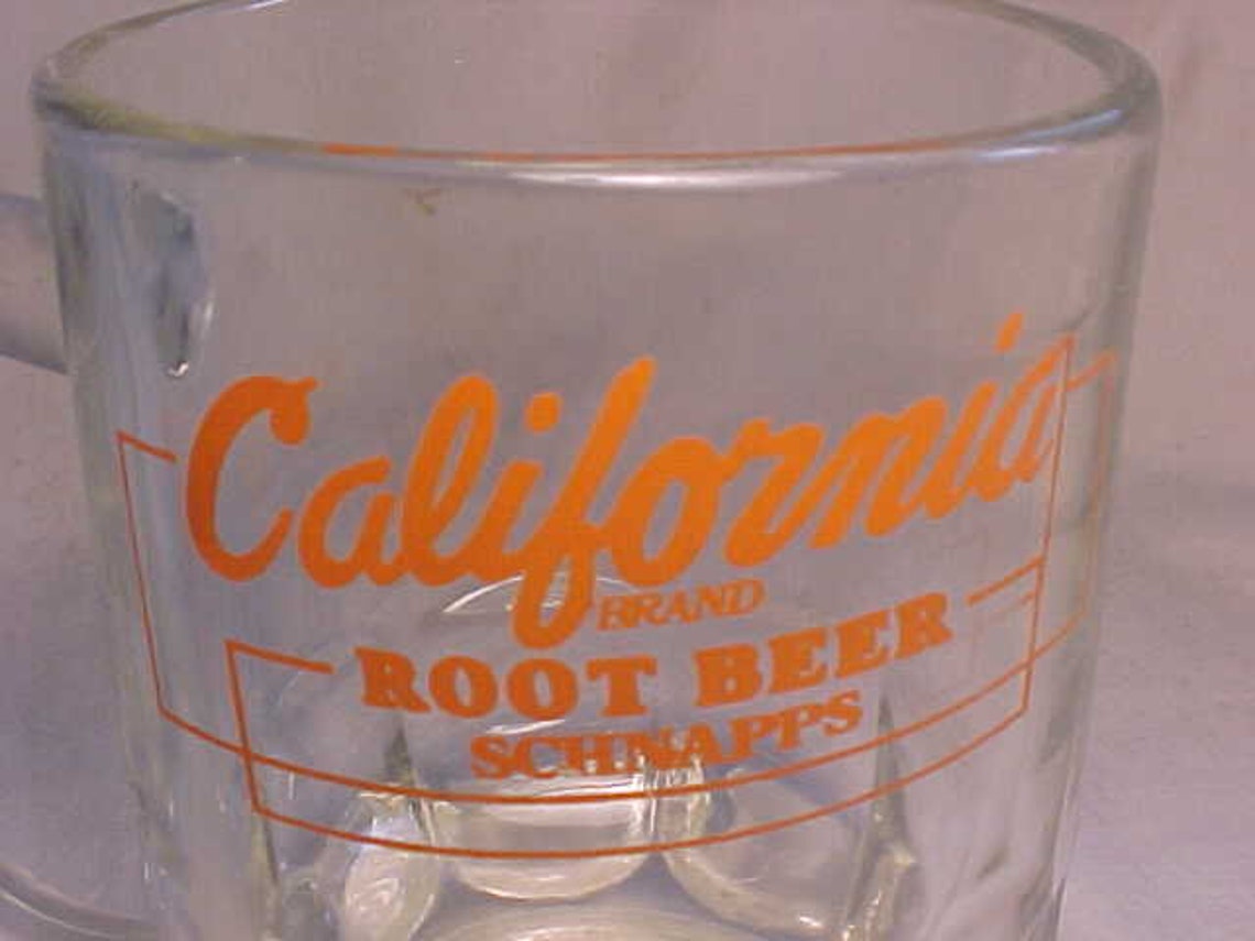 Vintage California Brand Root Beer Schnapps Heavy Glass Mug - Etsy