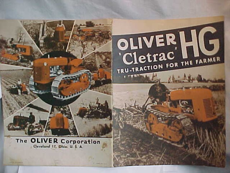 1945 Oliver HG Cletrac Tru Traction for the Farmer the Oliver - Etsy