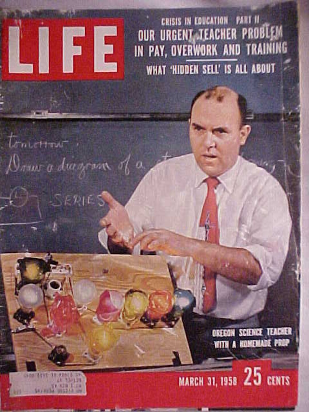 March 24, 1958 LIFE Magazine With Donald Pearson Science Teacher on the ...