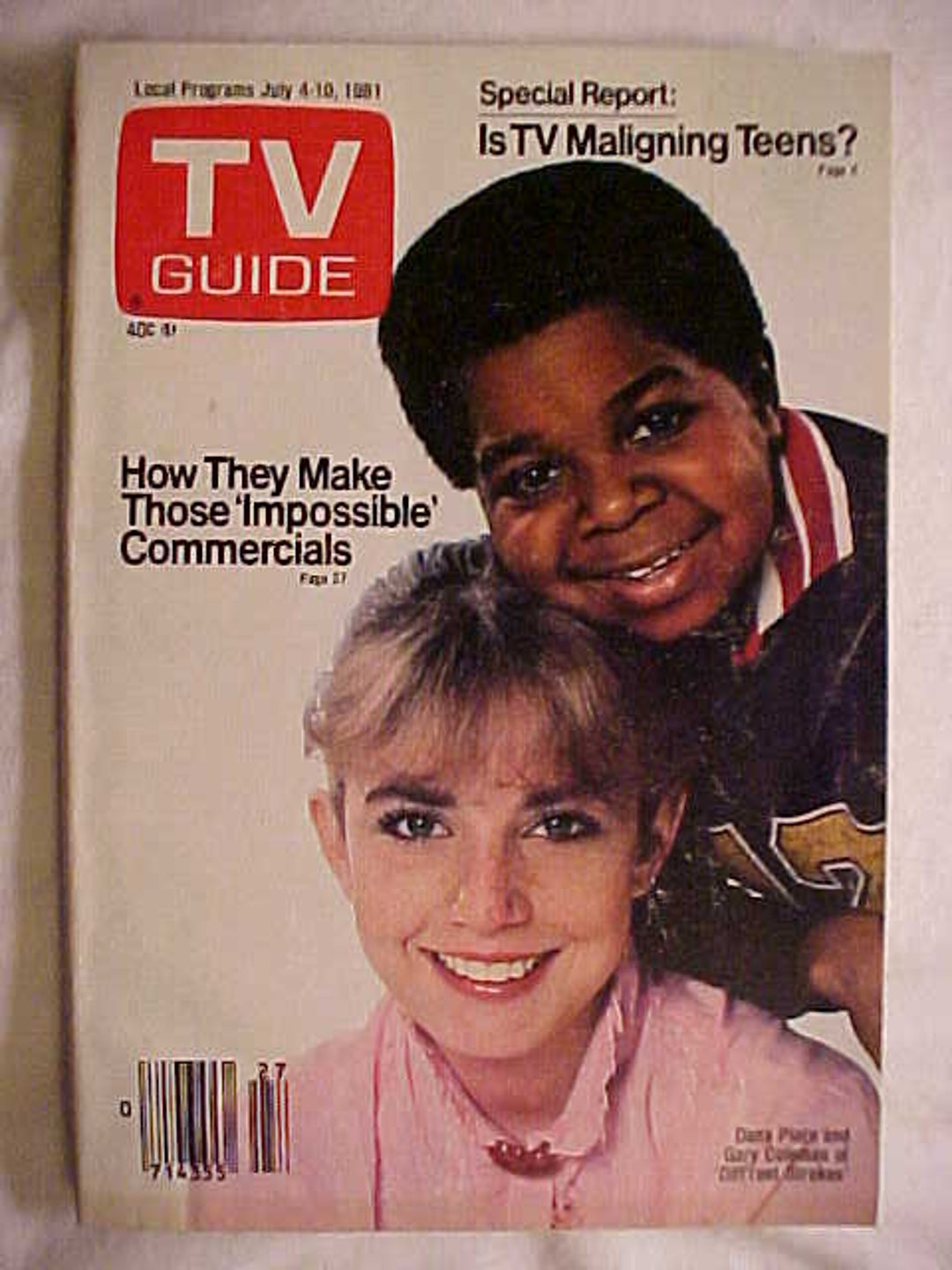 July 4-10 1981 TV Guide Magazine With Dana Plato & Gary Coleman on the ...