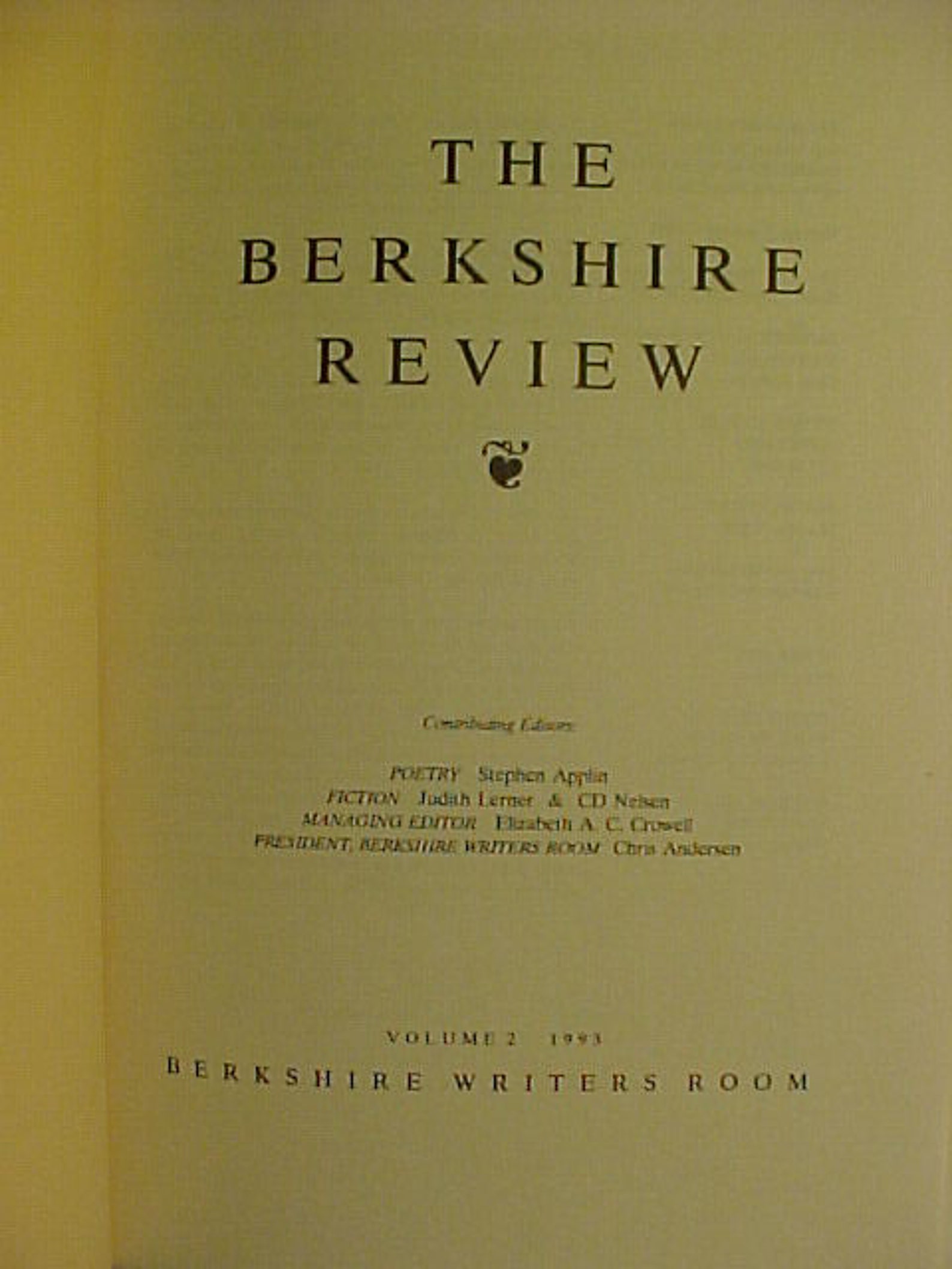 1993 the Berkshire Review Short Story Writing by Bershire - Etsy