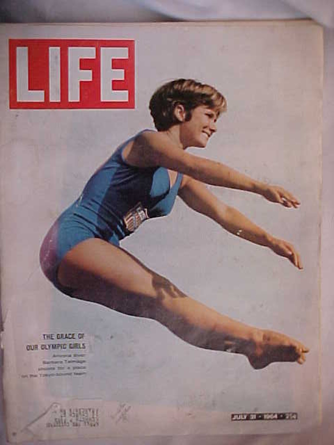 July 31, 1964 LIFE Magazine With Arizona Olympic Diver Barbara Talmage ...